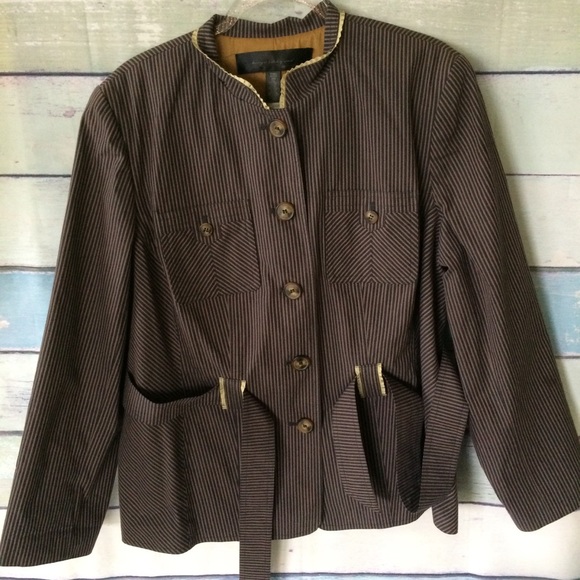 Apostrophe | Jackets & Coats | Apostrophe Stripped Jacket | Poshmark